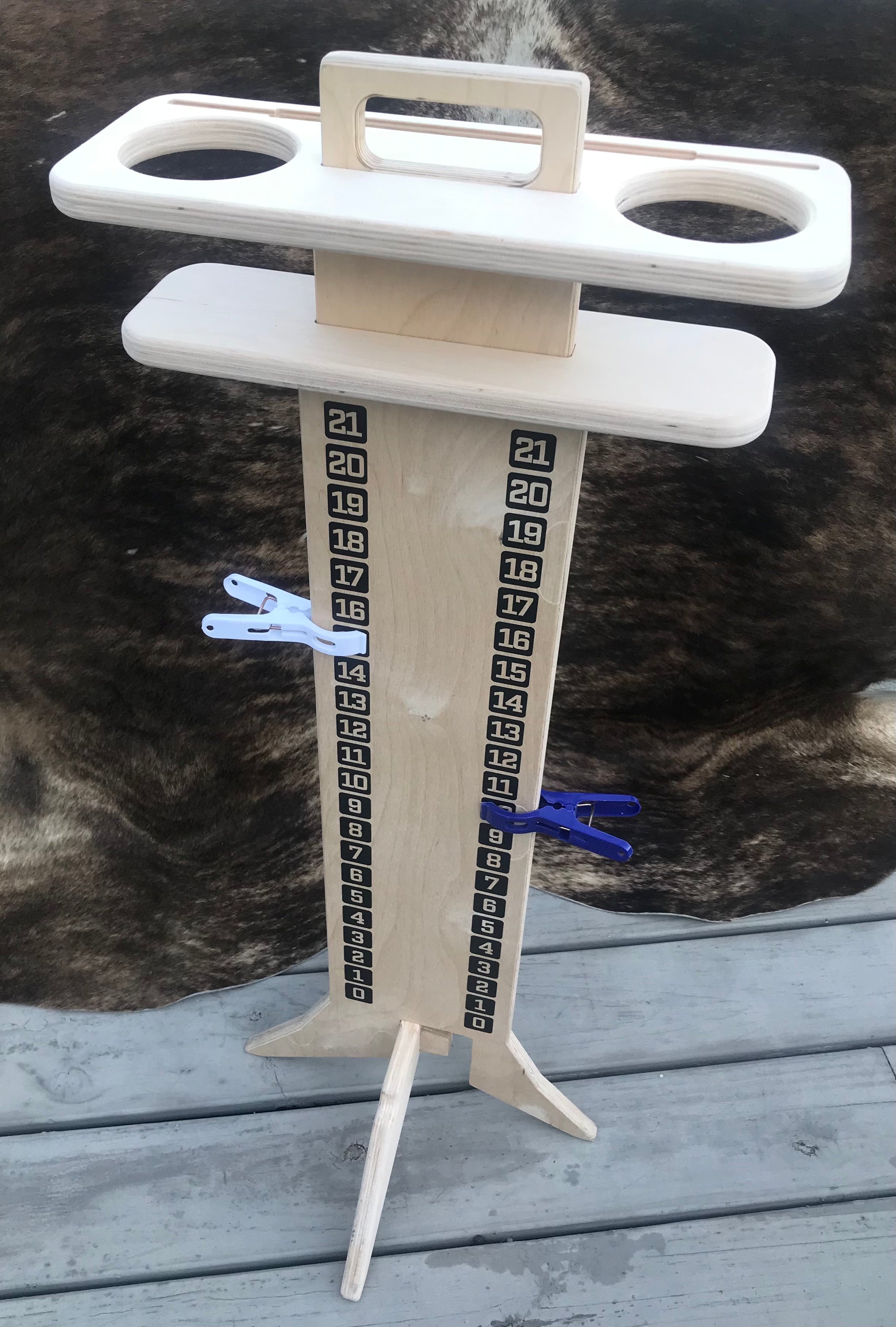 Custom Designed Scoring Tower and Drink Holder – TexasCornholeGames